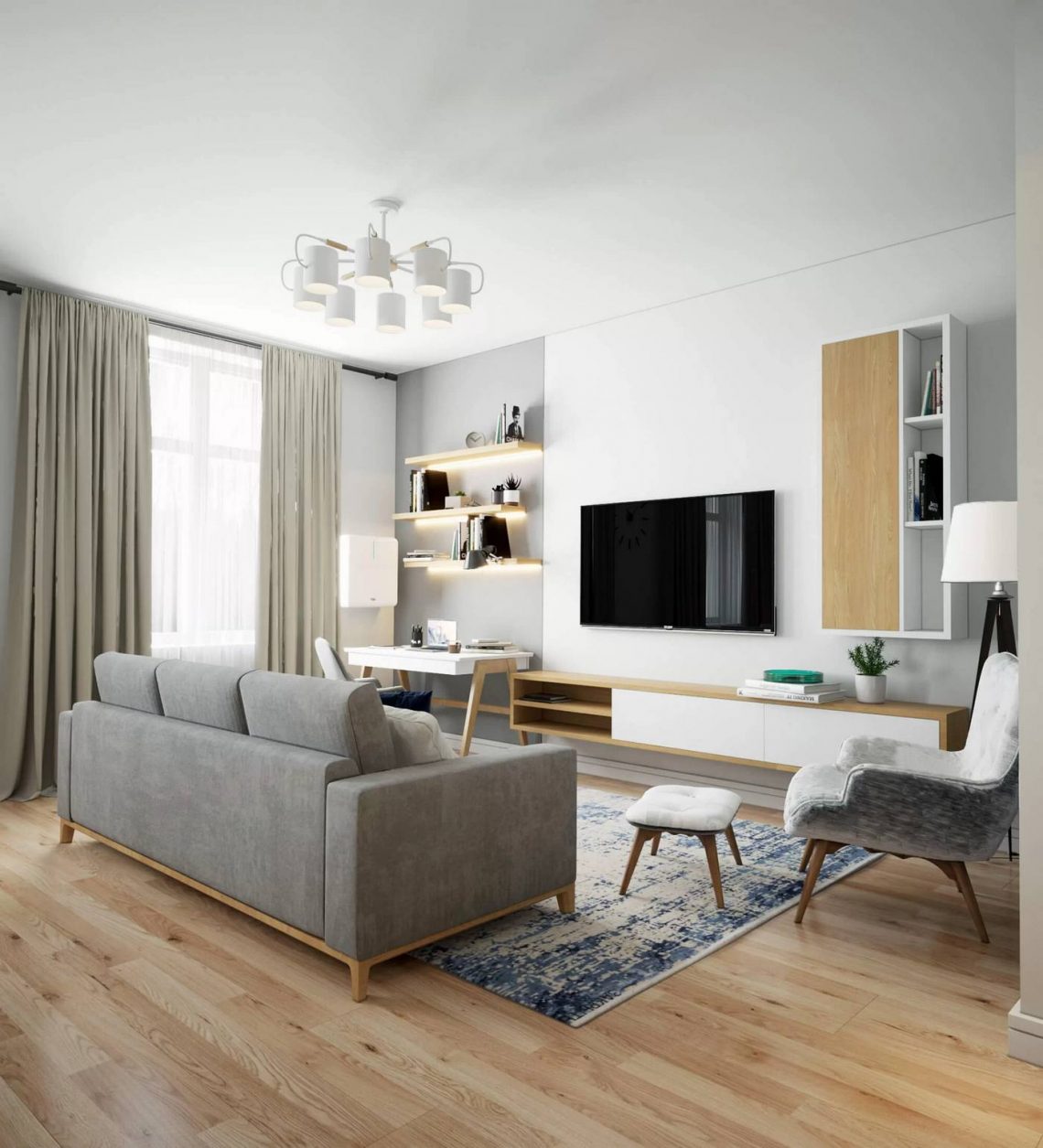 Fiatal család modern otthona szolid, praktikus skandináv stílusban berendezve - Lakberendezés ...