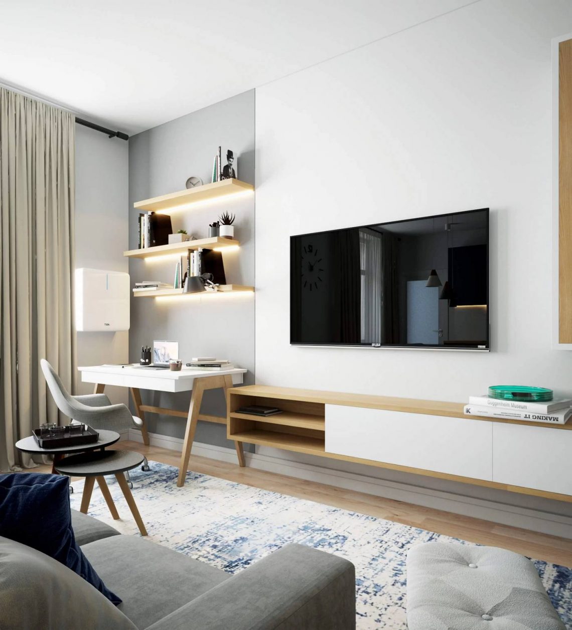 Fiatal család modern otthona szolid, praktikus skandináv stílusban berendezve - Lakberendezés ...