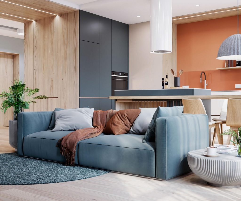 Friss, modern berendezés fiatal párnak és kutyájuknak, 78m2 ...