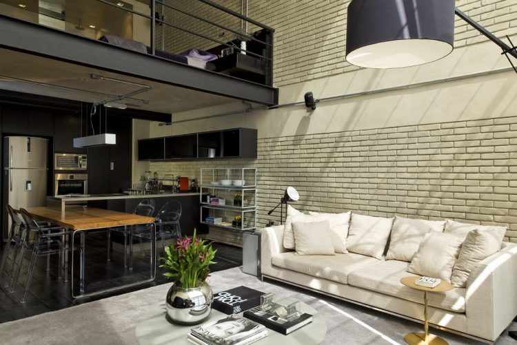 Loft lakás férfias, indusztriális stílusban - két szint, 100nm ...