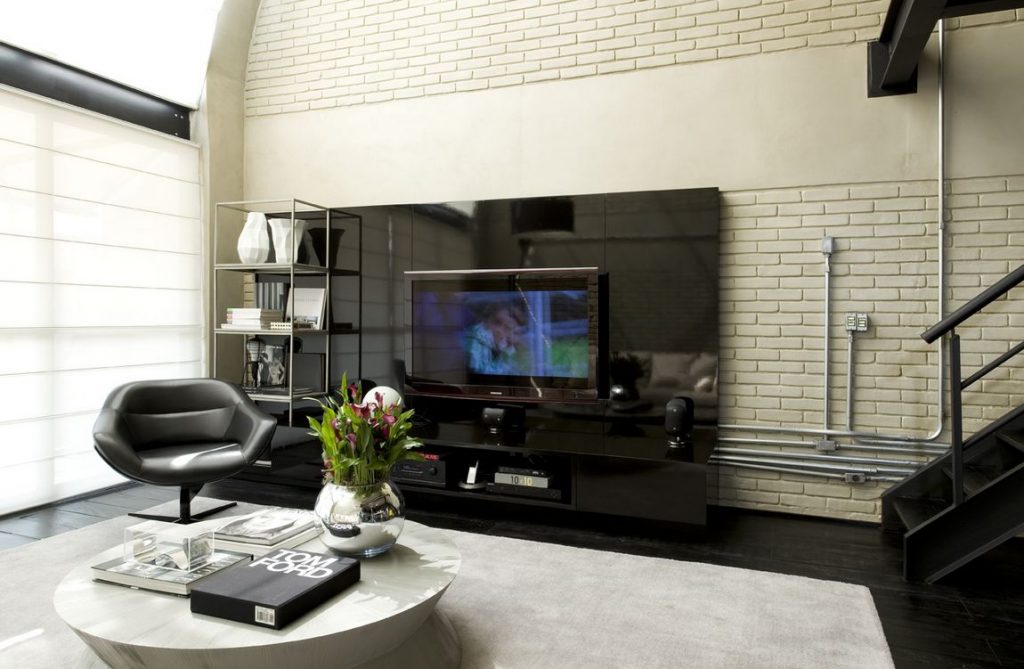 Loft lakás férfias, indusztriális stílusban - két szint, 100nm ...